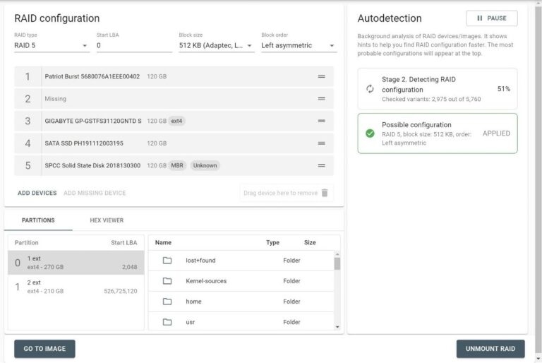 Khôi phục và tạo ảnh dữ liệu hệ thống RAID với Hermers Forensics - HTI Services